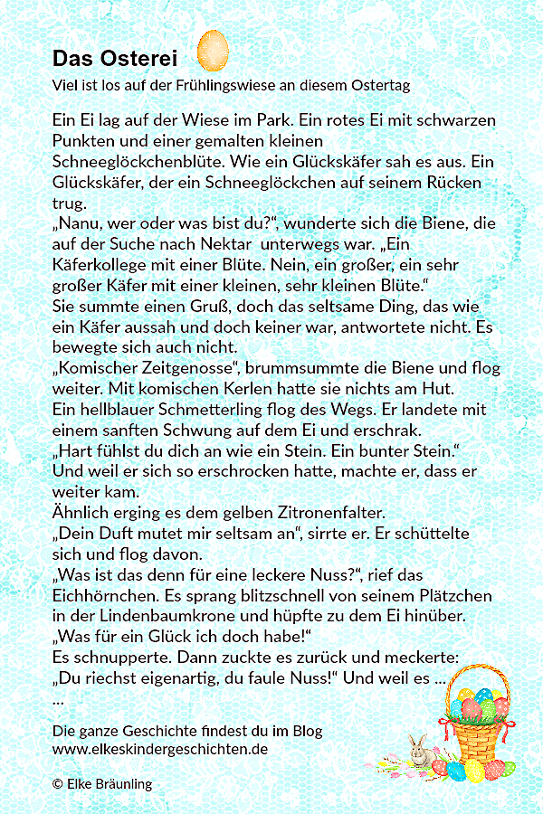 Das Osterei – Elkes Kindergeschichten