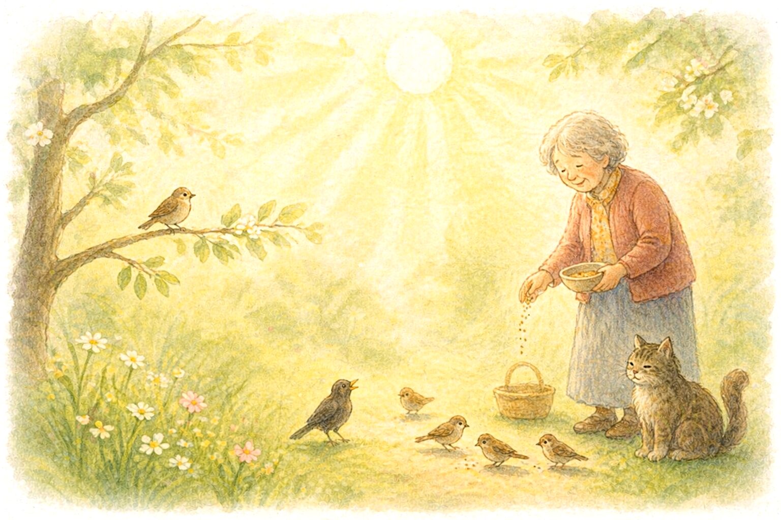 Die Sonne macht das Leben schön – Frühlingsgeschichte für Kinder & Senioren